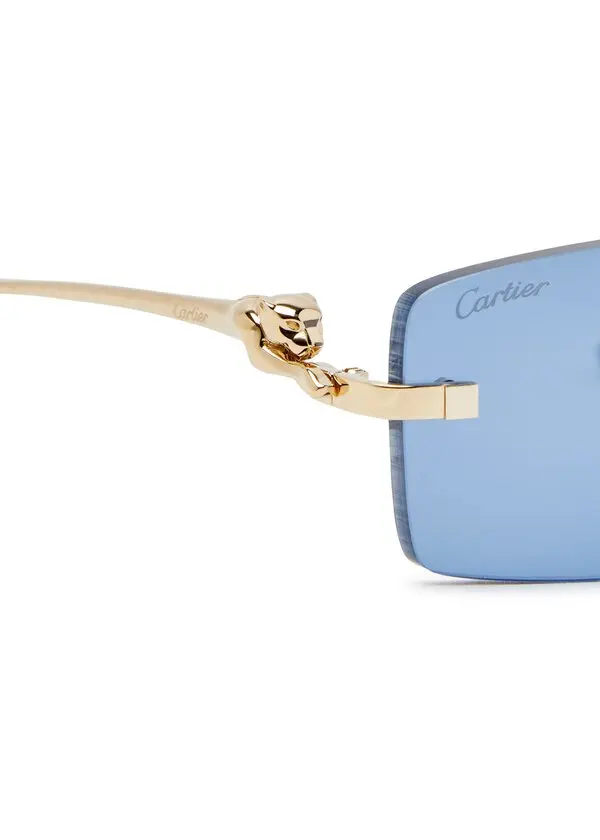 CARTIER Signature C De Rectangle-frame Sunglasses