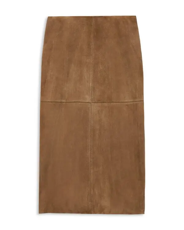 Max & Co. Suede Column Midi Skirt