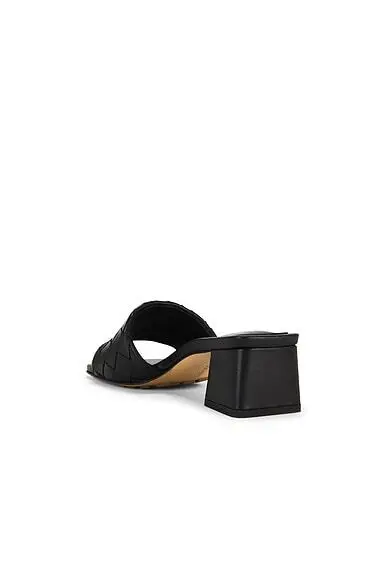 Bottega Veneta Quilted Nappa Leather Mule Sandal - Black