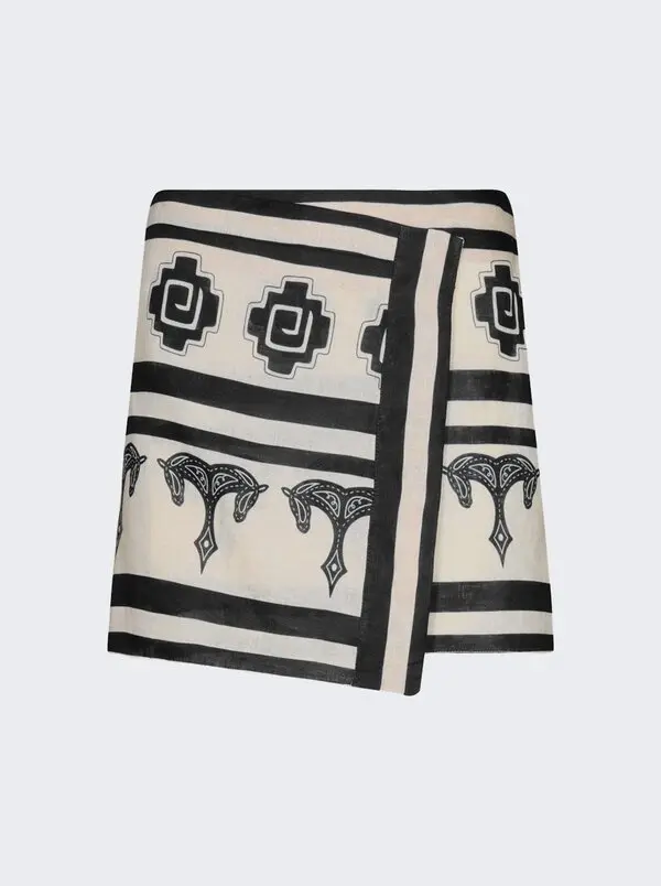 Johanna Ortiz Roots Wrap Mini Skirt - Multi