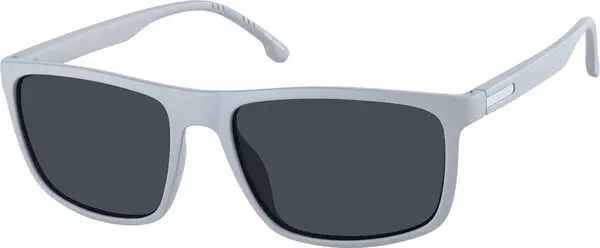 Zenni Rectangular Full Rim Plastic Sunglasses - Gray
