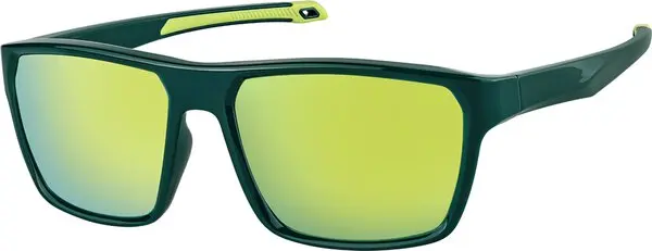 Zenni Sunglasses With Plastic Full Rim Frame - Green