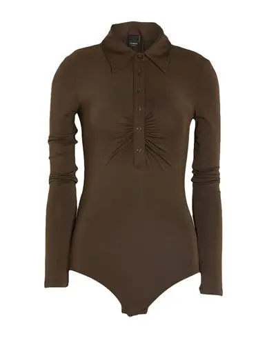 Pinko Bodysuit In Modal And Elastane - Khaki
