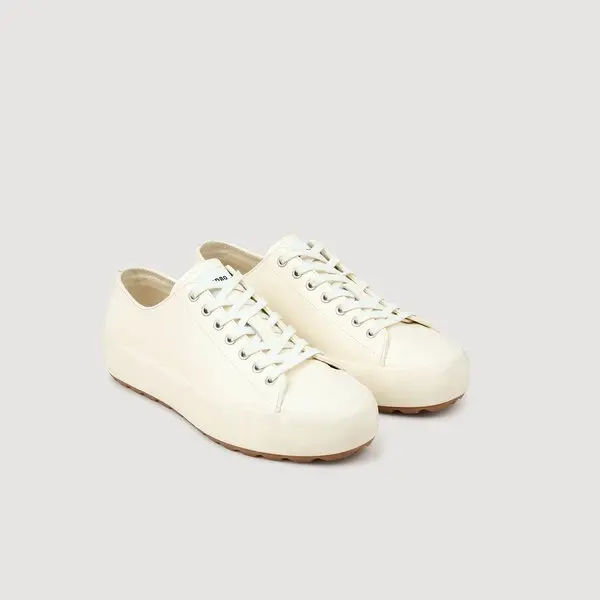 Sandro Low-top Leather Trainers - Off White