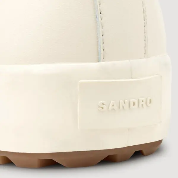 Sandro Low-top Leather Trainers - Off White
