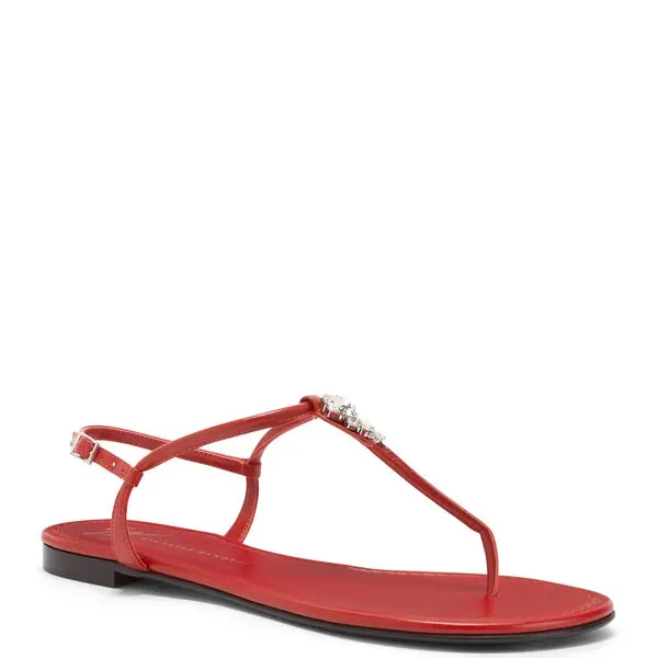 GIUSEPPE ZANOTTI Anyelle Thong Sandals - Red