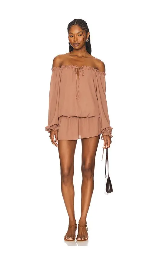 MORE TO COME Avina Mini Dress - Brown