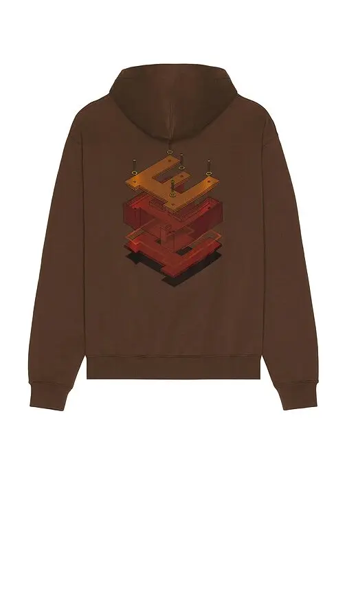ETAI LA 3d Print Mechanical E Hoodie - Brown