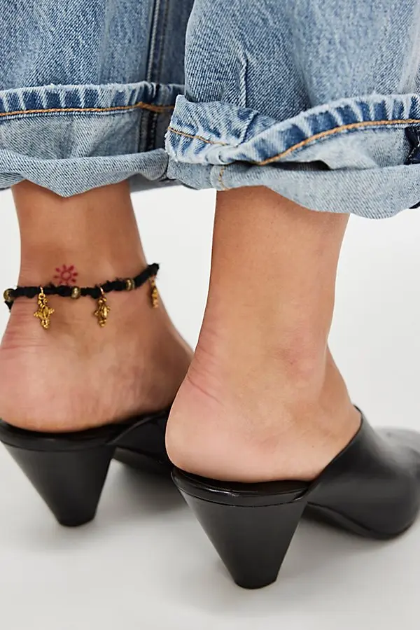 Free People Stellar Mules - Black Leather