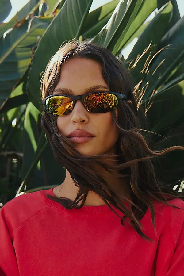 INDY Movement Session Rectangle Sunglasses - Mirrored Amber