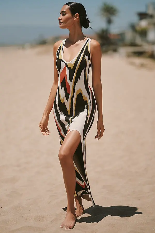 CELANDINE Sleeveless Sweater Midi Dress