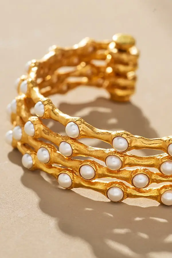 Joanna Laura Constantine Pearl Wave Cuff Bracelet