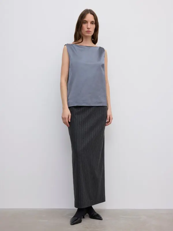 HOUSE OF DAGMAR Woven Square Neck Top