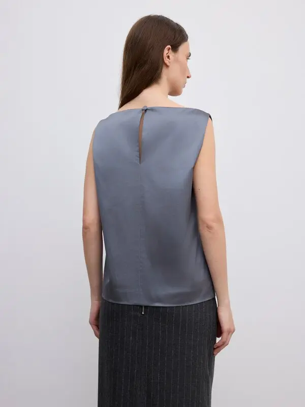 HOUSE OF DAGMAR Woven Square Neck Top