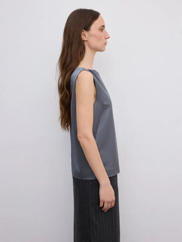 HOUSE OF DAGMAR Woven Square Neck Top