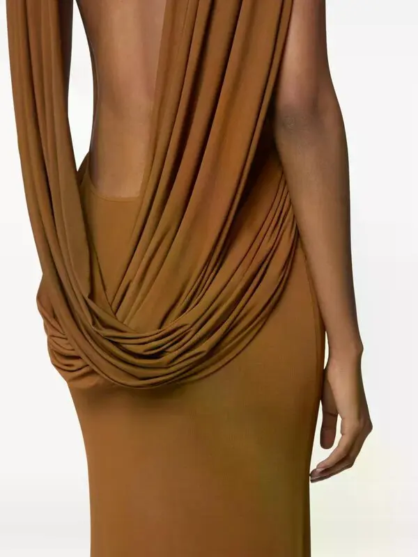 Nina Ricci Draped Turtleneck Maxi Dress