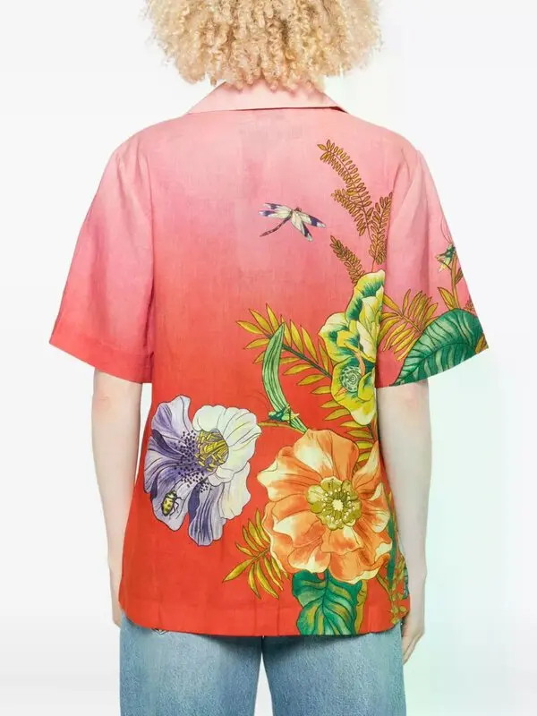 ALEMAIS Inez Floral-print Linen Shirt