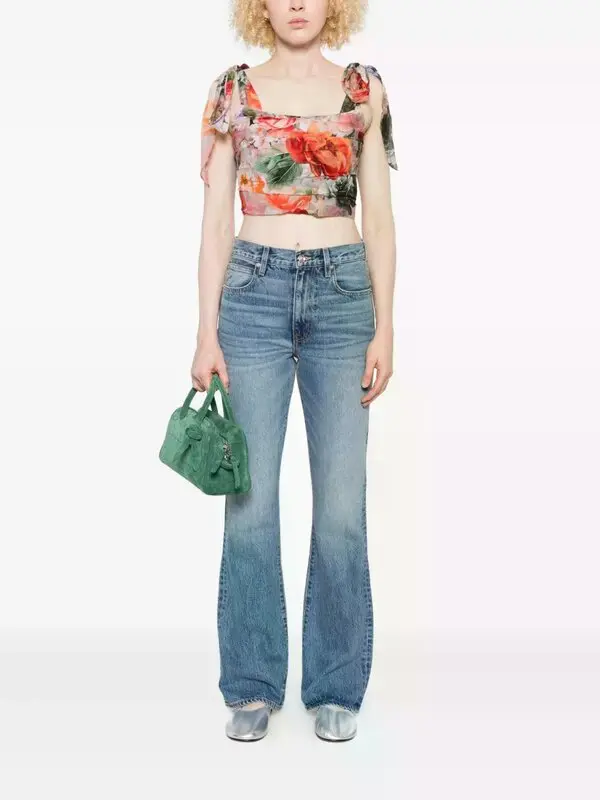Alice + Olivia Floral-print Tie-detailed Blouse