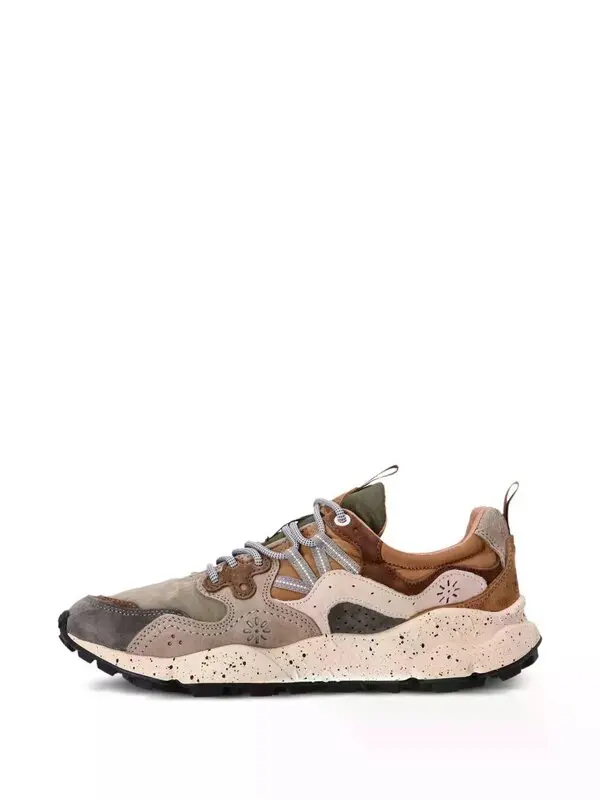 FLOWER MOUNTAIN Leather Panelled Sneakers - Brown