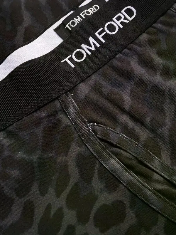 TOM FORD Logo-waistband Leopard-print Boxers