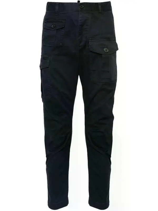 Dsquared2 Tapered Cropped Cargo Trousers - Blue