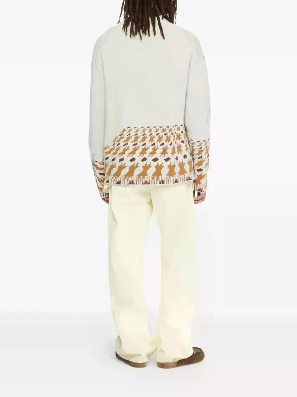 JW Anderson Graphic Houndstooth Sweater
