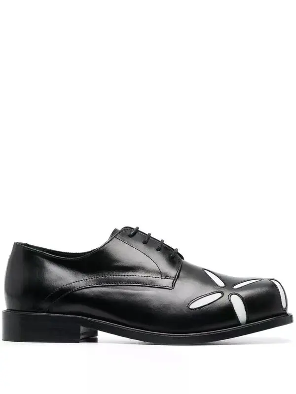 STEFAN COOKE Slashed Square-toe Derby Shoes