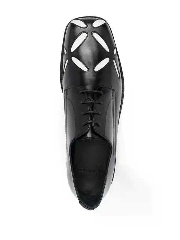STEFAN COOKE Slashed Square-toe Derby Shoes