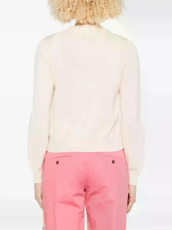 Maison Kitsuné Fox-embroidered Buttoned Cardigan