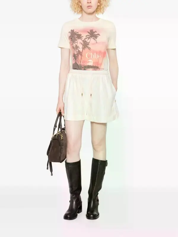Chloé Striped Drawstring Shorts