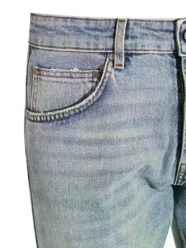 LARDINI Faded Wash Five-pocket Jeans