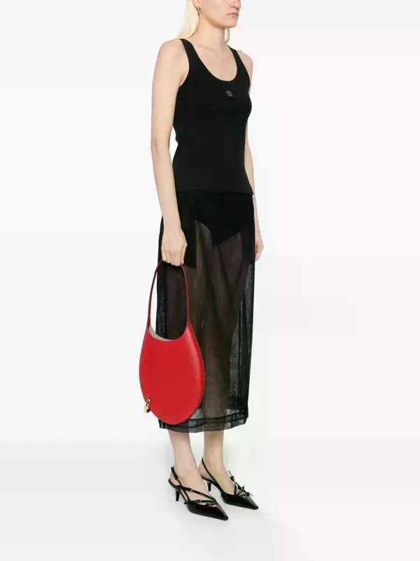 Tory Burch Pierced Shoulder Bag - Red
