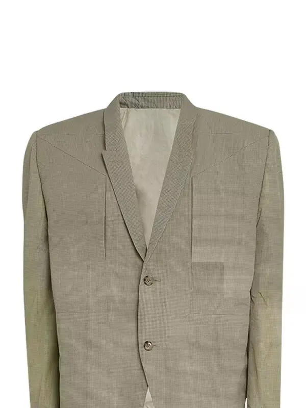 Rick Owens Two-button Check Coat