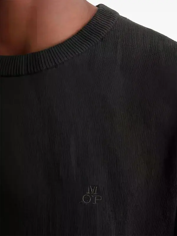 Marc O'polo Crew-neck Knitted Sweater - Black
