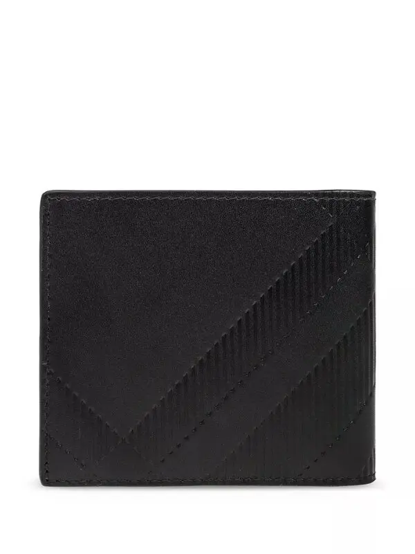 Burberry Embossed Check Bifold Wallet