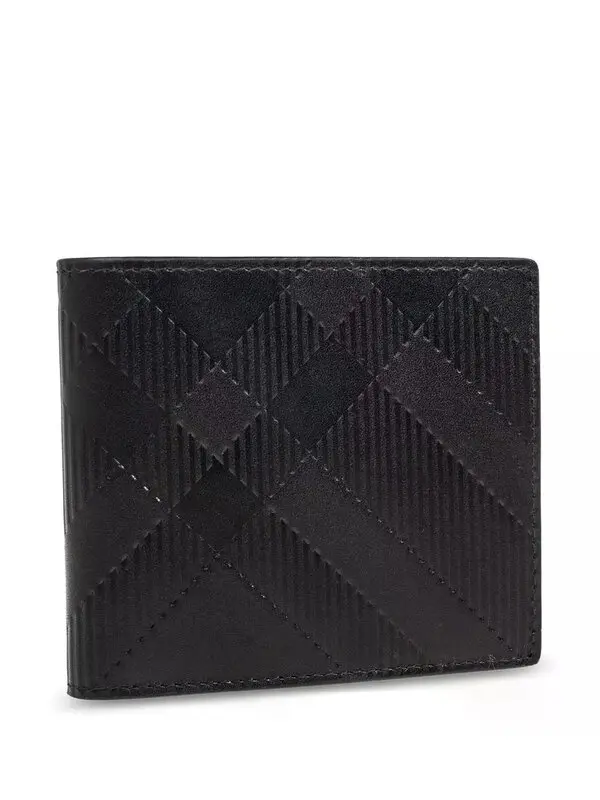 Burberry Embossed Check Bifold Wallet