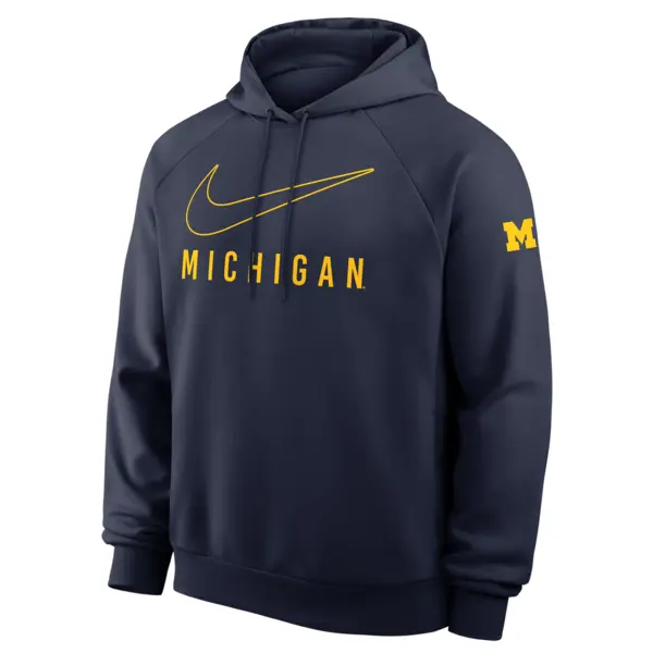 Nike Michigan Premium Performance Dri-fit College Pullover Hoodie