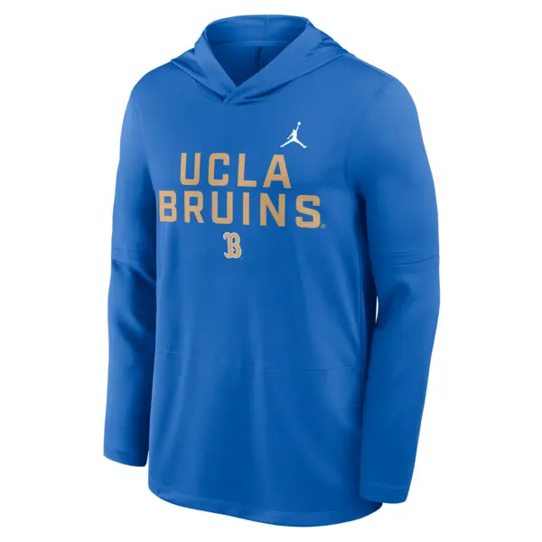 JORDAN Ucla Sideline Dri-fit Long-sleeve Hooded Top - Blue