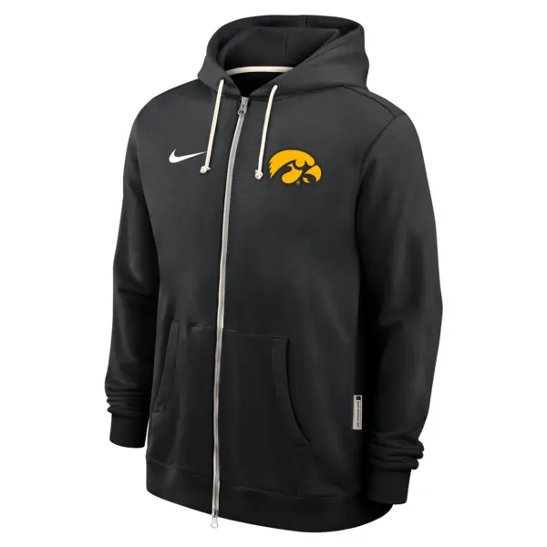 Nike Iowa Sideline Dri-fit College Full-zip Hoodie - Black