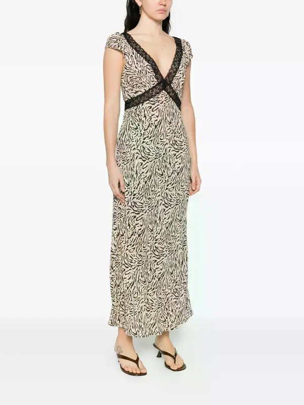 Rixo Iggy Lace-trimmed Dress - Neutrals