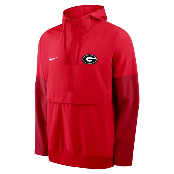 Nike Georgia Anorak College 1/2-zip Hooded Jacket - Red