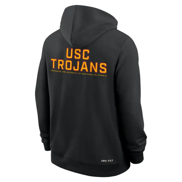 Nike Usc Sideline Dri-fit College Full-zip Hoodie - Black