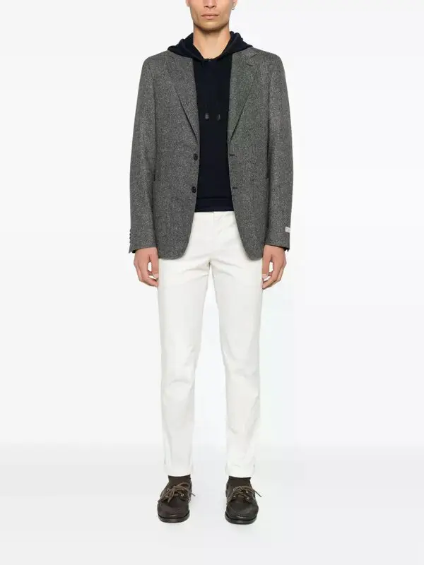 Canali Merino Wool Hooded Pullover