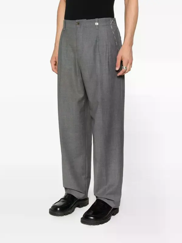 MYTHS Pleat-detail Trousers - Grey
