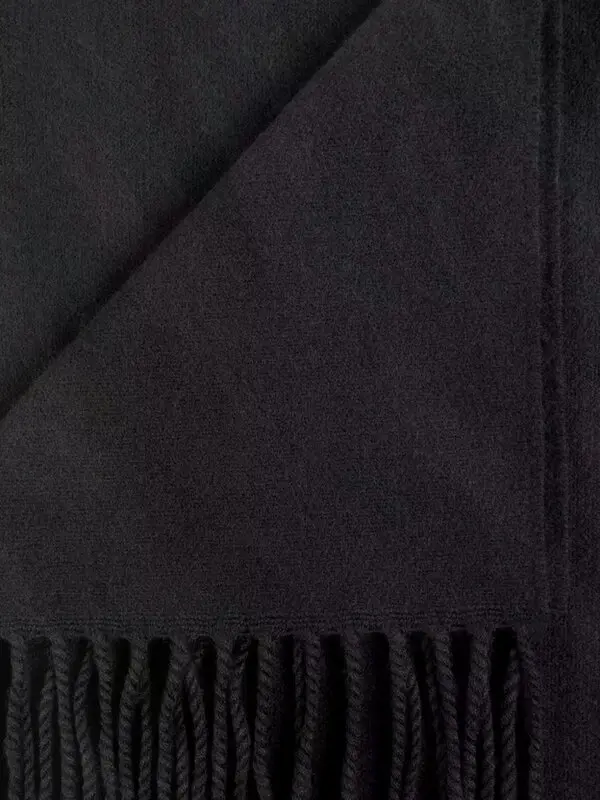 Valentino Garavani Embroidered Wool And Cashmere Scarf - Black