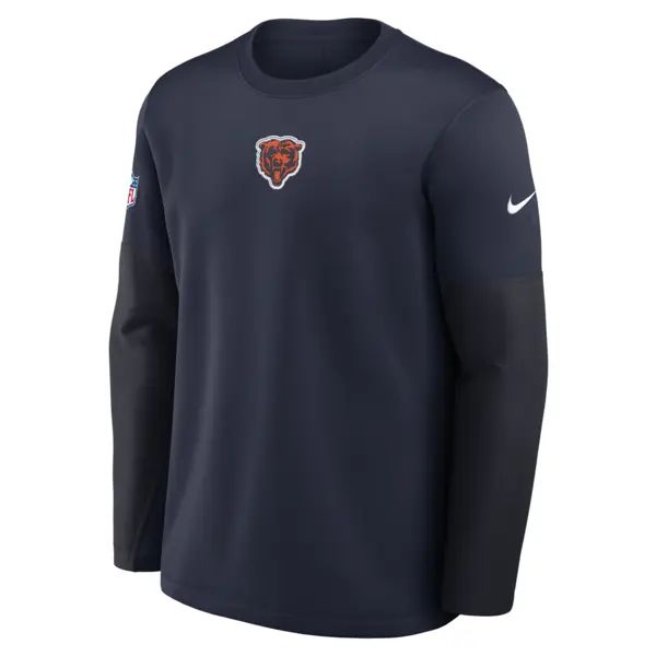 Nike Chicago Bears Scripted To Win Sideline Coach Therma-fit Nfl Long-sleeve T-shirt - Blue
