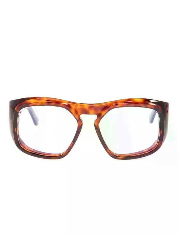 VALENTINO GARAVANI EYEWEAR Rectangle-frame Eyeglasses - Brown