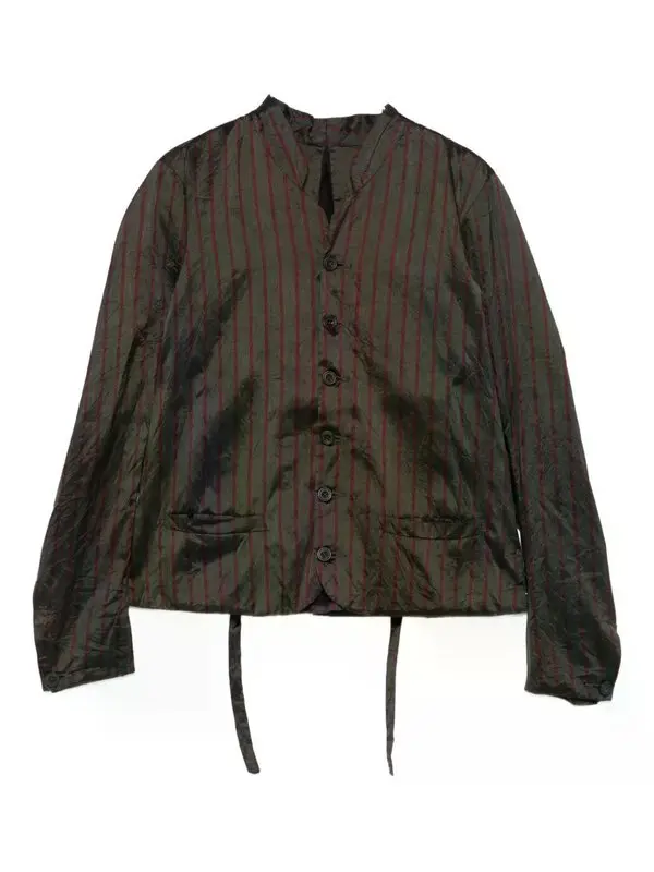 CHRISTIAN PEAU Striped Button-fastening Jacket