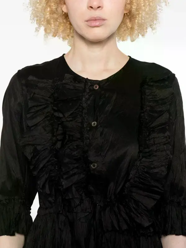 CHRISTIAN PEAU Button-front Dress With Ruffled Details