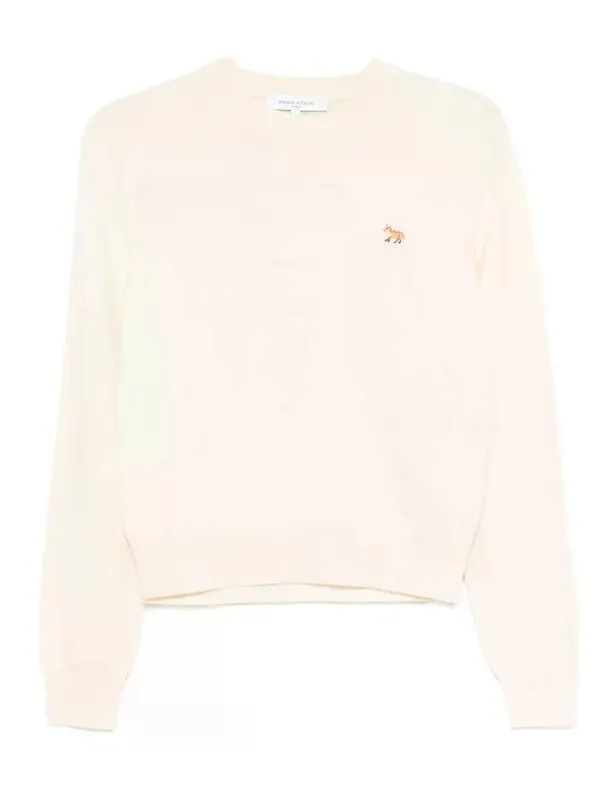 Maison Kitsuné Baby Fox Merino-wool Sweater - Neutrals